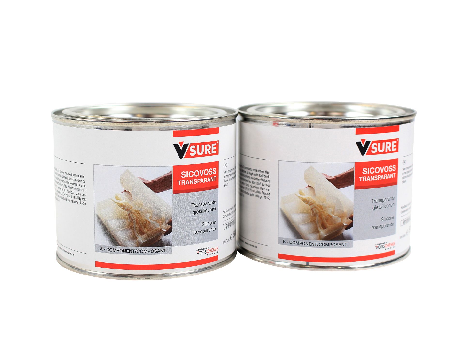 Transparante vloeibare silicone gietrubber 1 kg - V-Sure